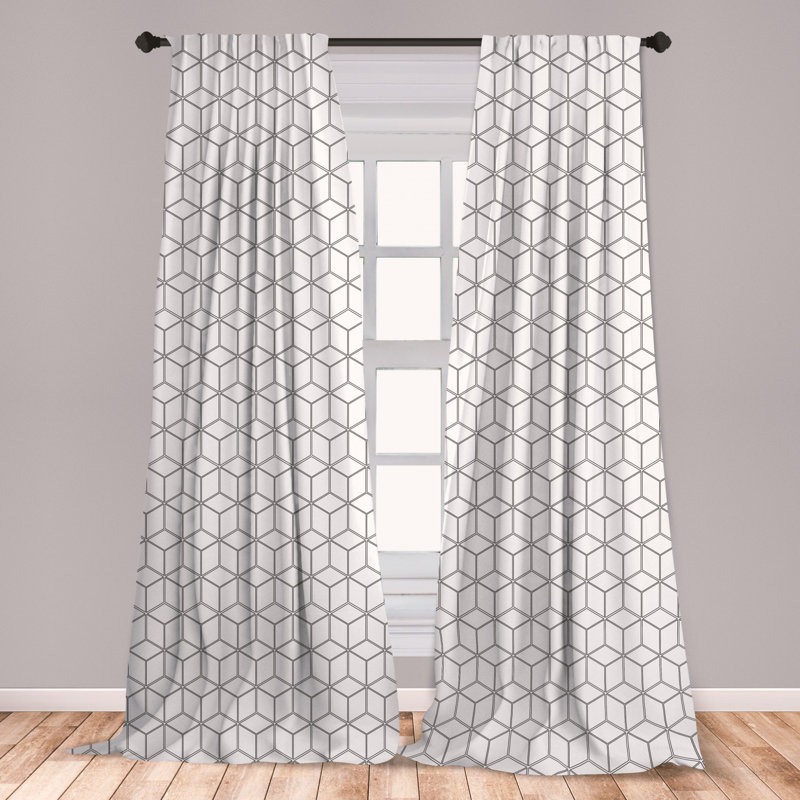 East Urban Home Geometric Room Darkening Rod Pocket Curtain Panels